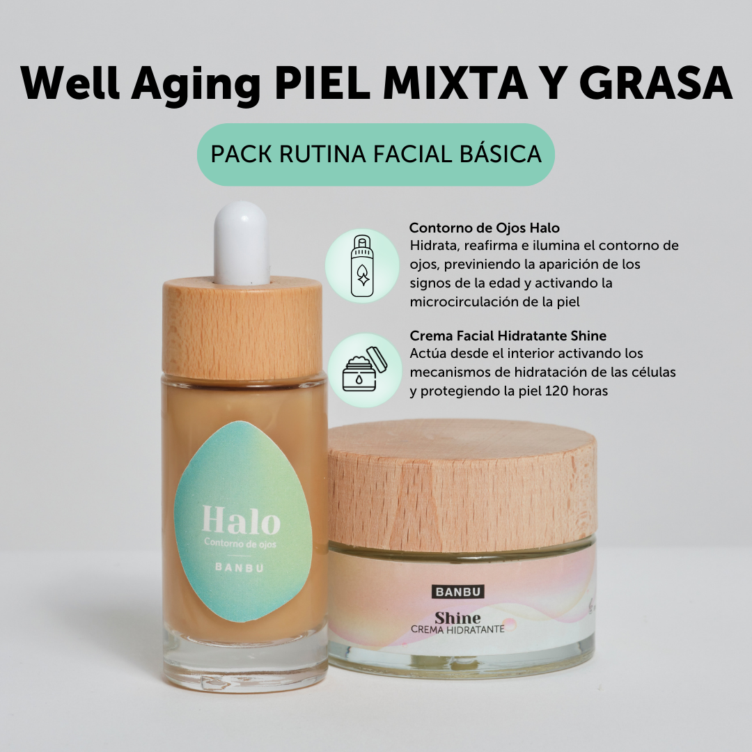 Pack Rutina Facial BÁSICA Ecológica - Well Aging PIEL MIXTA Y GRASA